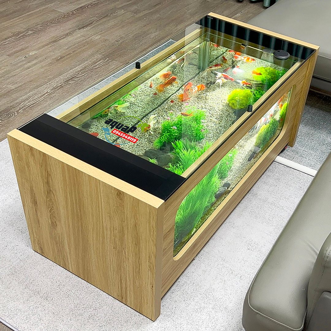 BÀN TRÀ BỂ CÁ AQUAP CAO CẤP VIP1 MÀU VÀNG SỒI: ĐẮNG CẤP NỘI THẤT– AQUAP ...