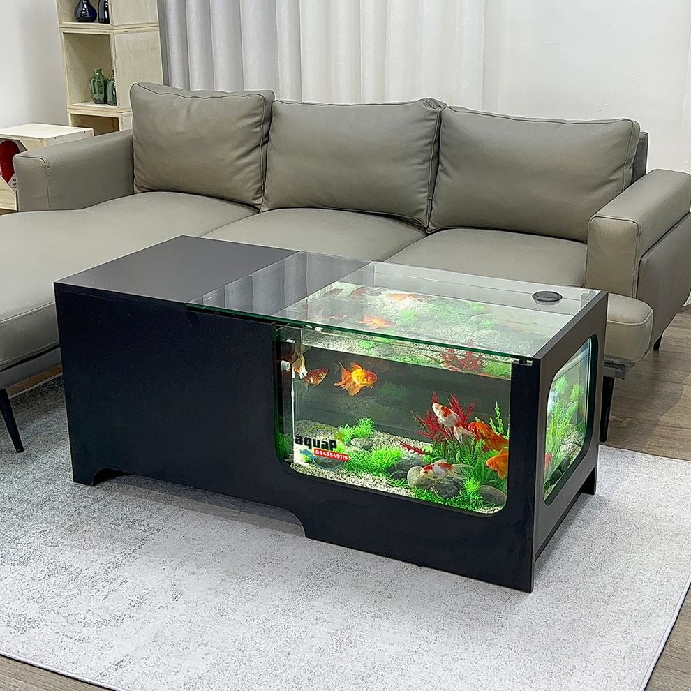 BÀN TRÀ BỂ CÁ AQUAP BỘ TIÊU CHUẨN - MÀU ĐEN: QUÝ PHÁI, LỊCH LÃM– AQUAP ...