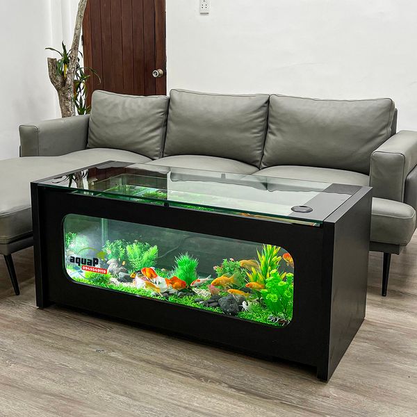 BÀN TRÀ BỂ CÁ AQUAP MẪU VIP1 MÀU ĐEN: ĐIỂM NHẤN ẤN TƯỢNG PHÒNG KHÁCH ...