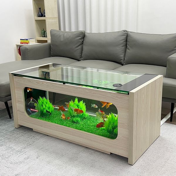 BÀN TRÀ BỂ CÁ AQUAP CAO CẤP VIP1 MÀU TRẮNG KEM: BỪNG SÁNG NỘI THẤT ...