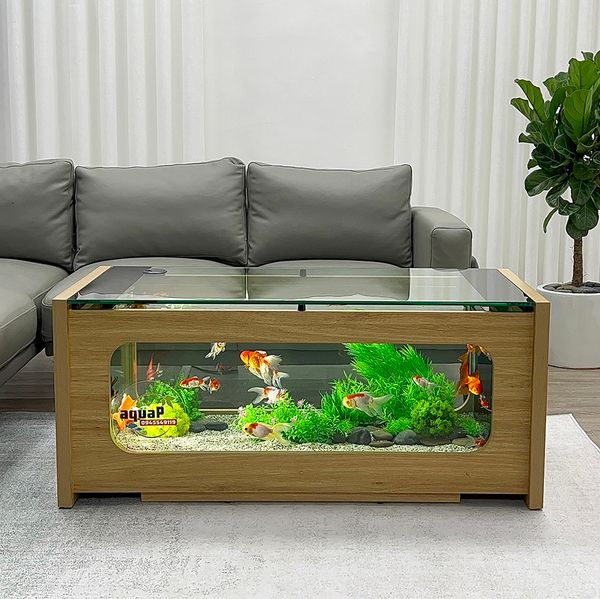 BÀN TRÀ BỂ CÁ AQUAP CAO CẤP VIP2 MÀU VÀNG SỒI: BẢN GIAO HOÀN TỰ NHIÊN ...