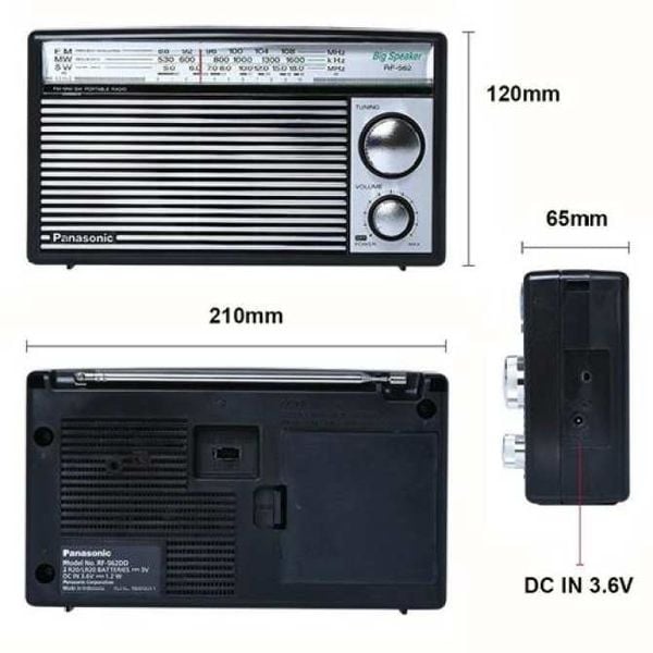 ĐÀI RADIO 3 băng PANASONIC RF-562D ( AM/ FM/ SW) – dientunguyenvinh39y