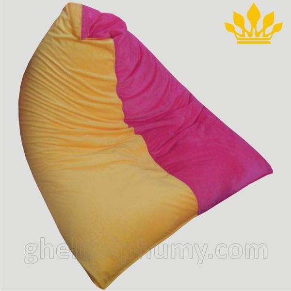 Ghế lười hình Kim tự tháp Phú Mỹ màu vàng phối hống GH-KITT-VAHO