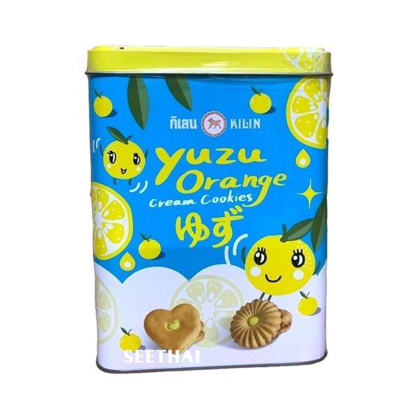 Bánh Quy Nhân Kem Cam Hộp Thiếc Kilin Biscuits 400g SeeThai