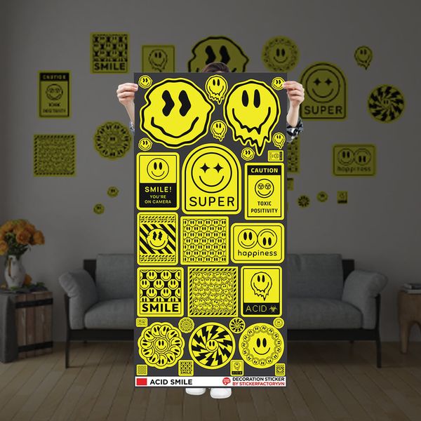 ACID SMILE - Decoration Sticker – Sticker Factory