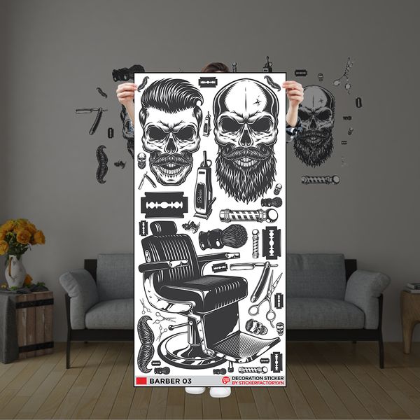 BARBER 03 - Decoration Sticker – Sticker Factory