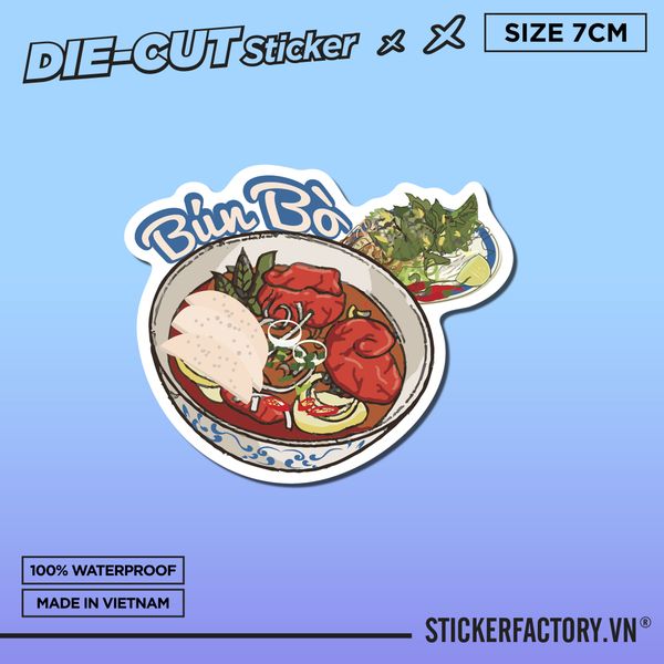 BÚN BÒ - Sticker Die-cut hình dán cắt rời – Sticker Factory
