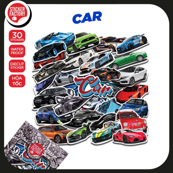 Car - Set 30 sticker hình dán – Sticker Factory