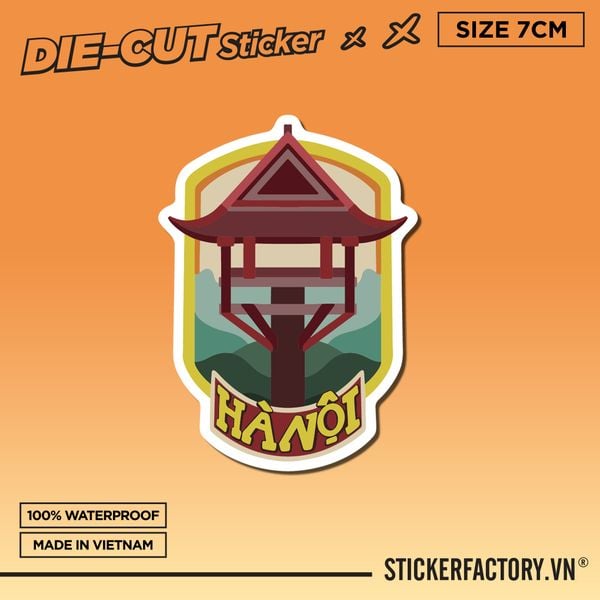 CHÙA MỘT CỘT- Sticker Die-cut hình dán cắt rời – Sticker Factory