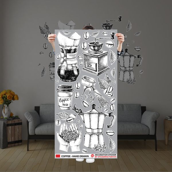 COFFEE HAND DRAWN - Decoration Sticker – Sticker Factory