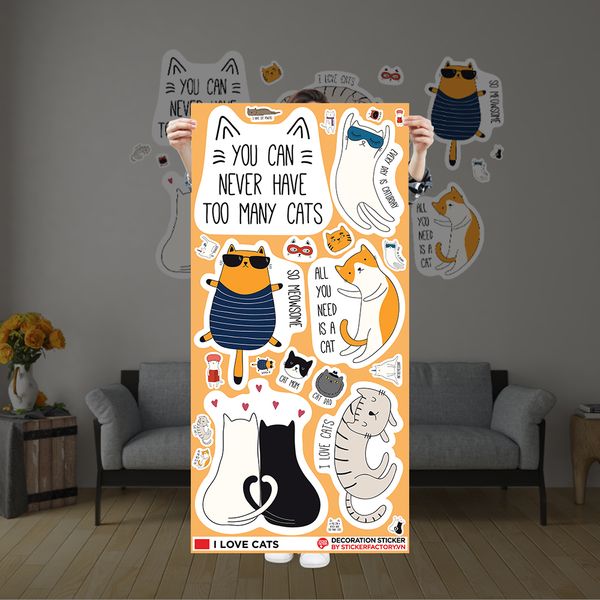I LOVE CATS - Decoration Sticker – Sticker Factory