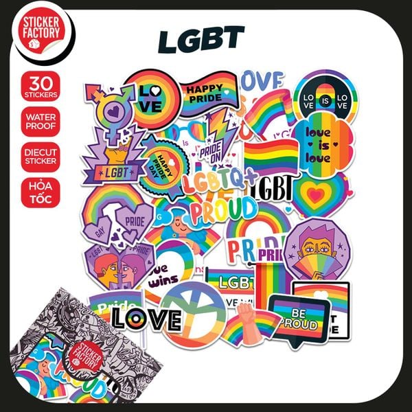 LGBT - Set 30 sticker hình dán – Sticker Factory
