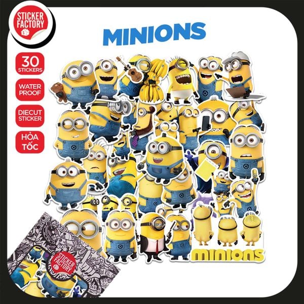 Minions - Set 30 sticker hình dán – Sticker Factory
