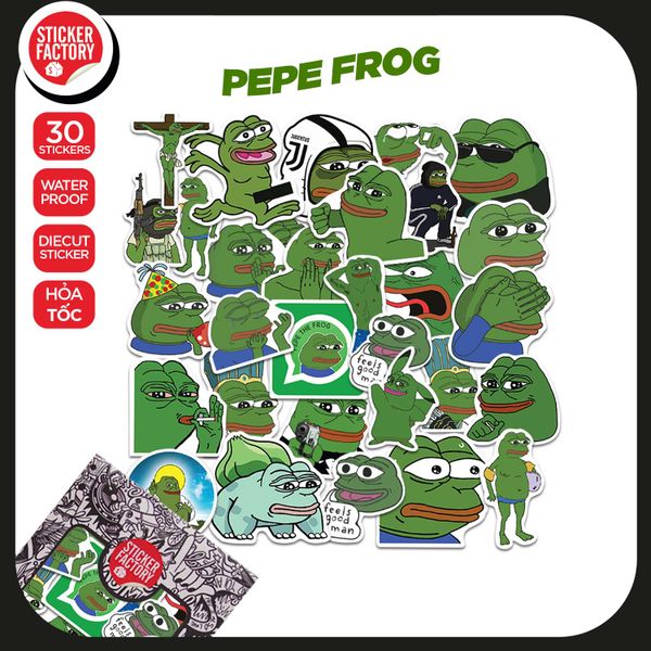 Pepe Frog - Set 30 sticker hình dán – Sticker Factory