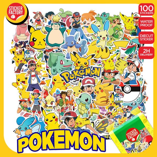 POKEMON - Set 100 sticker hình dán – Sticker Factory