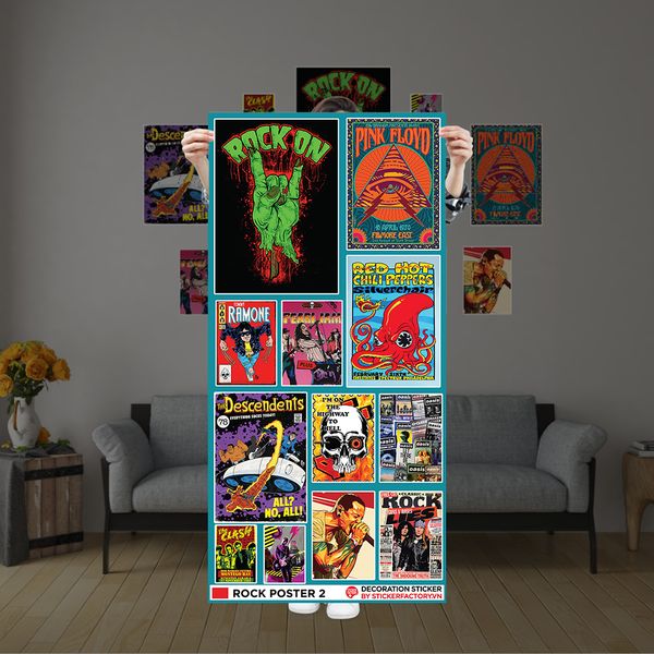 ROCK POSTER 2 - Decoration Sticker – Sticker Factory