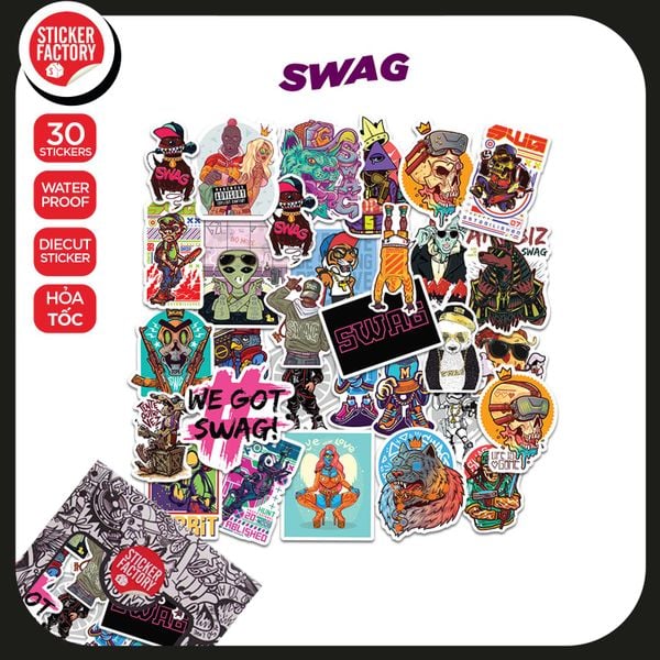 Swag - Set 30 sticker hình dán – Sticker Factory