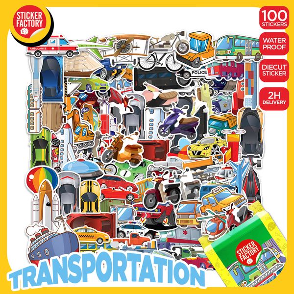 Transportation for Kids - Set 100 sticker hình dán – Sticker Factory