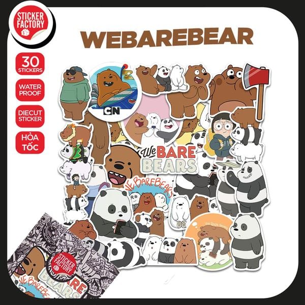 Webarebear - Set 30 sticker hình dán – Sticker Factory
