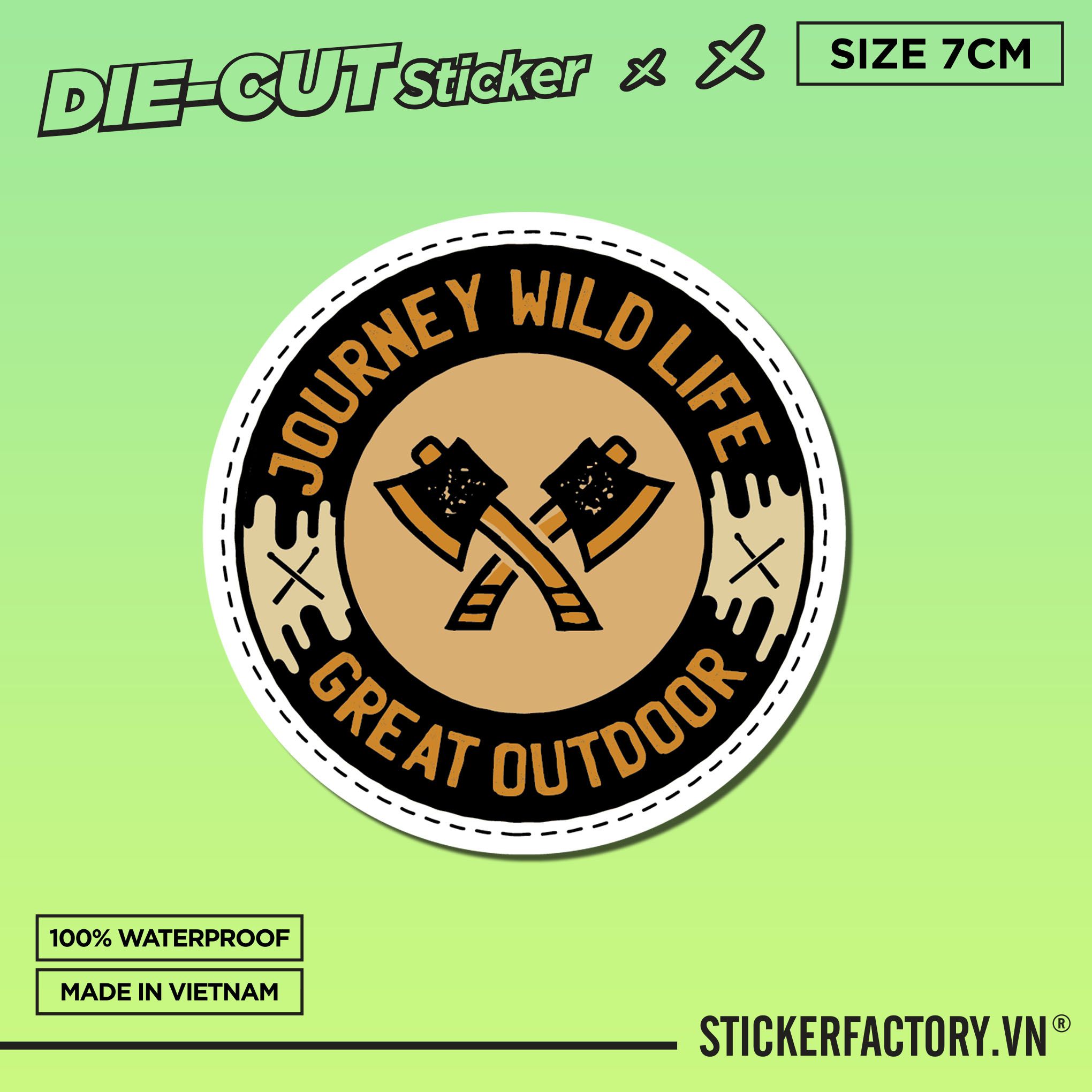 JOURNEY WILD LIFE GREAT OUTDOOR 7cm - Sticker Die-cut hình dán cắt rời ...