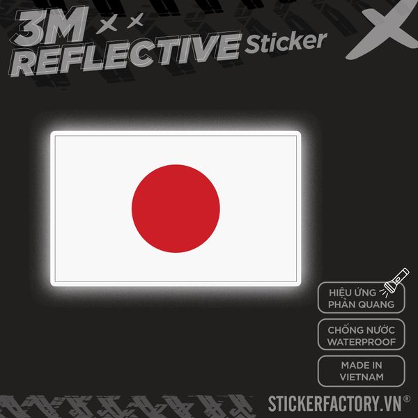 JAPAN FLAG 3M - Reflective Sticker Die-cut – Sticker Factory