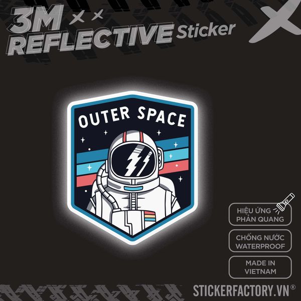 OUTER SPACE LOGO 3M - Reflective Sticker Die-cut – Sticker Factory
