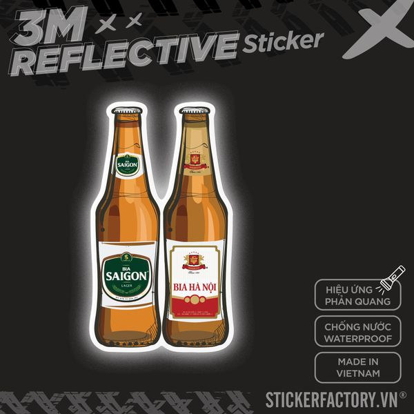 BIA SAIGON HANOI 3M - Reflective Sticker Die-cut – Sticker Factory