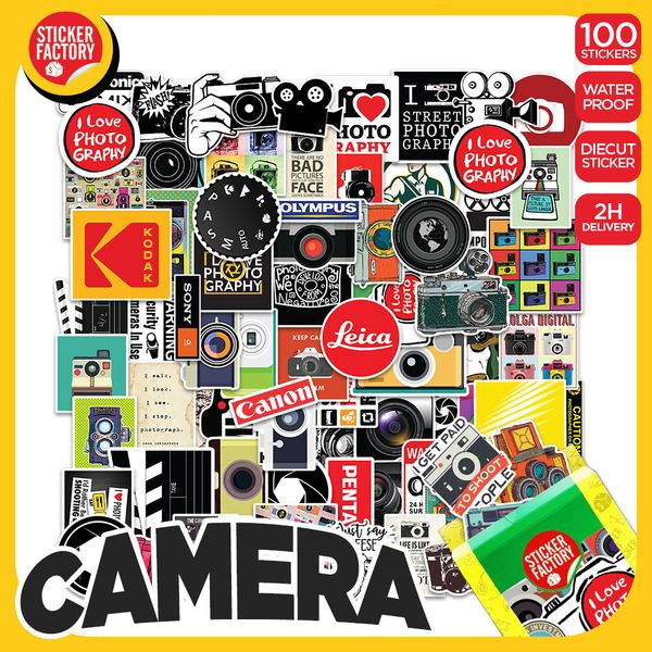 Set 100 Sticker hình dán - Camera – Sticker Factory
