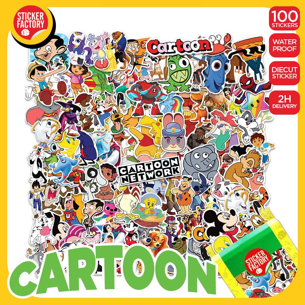 Set 100 Sticker hình dán - Cartoon – Sticker Factory