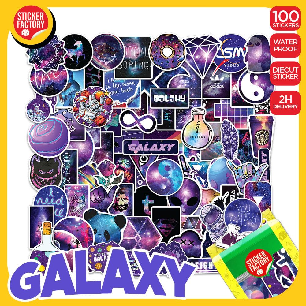 Set 100 Sticker hình dán - Galaxy – Sticker Factory