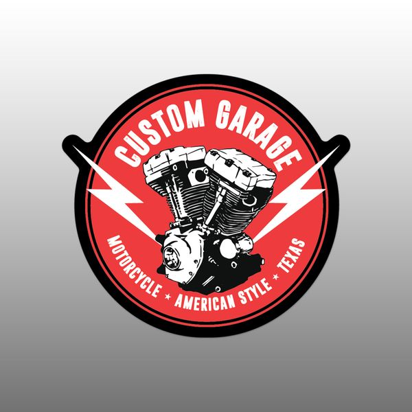 CUSTOM GARAGE LOGO 7cm - Sticker Die-cut hình dán cắt rời – Sticker Factory