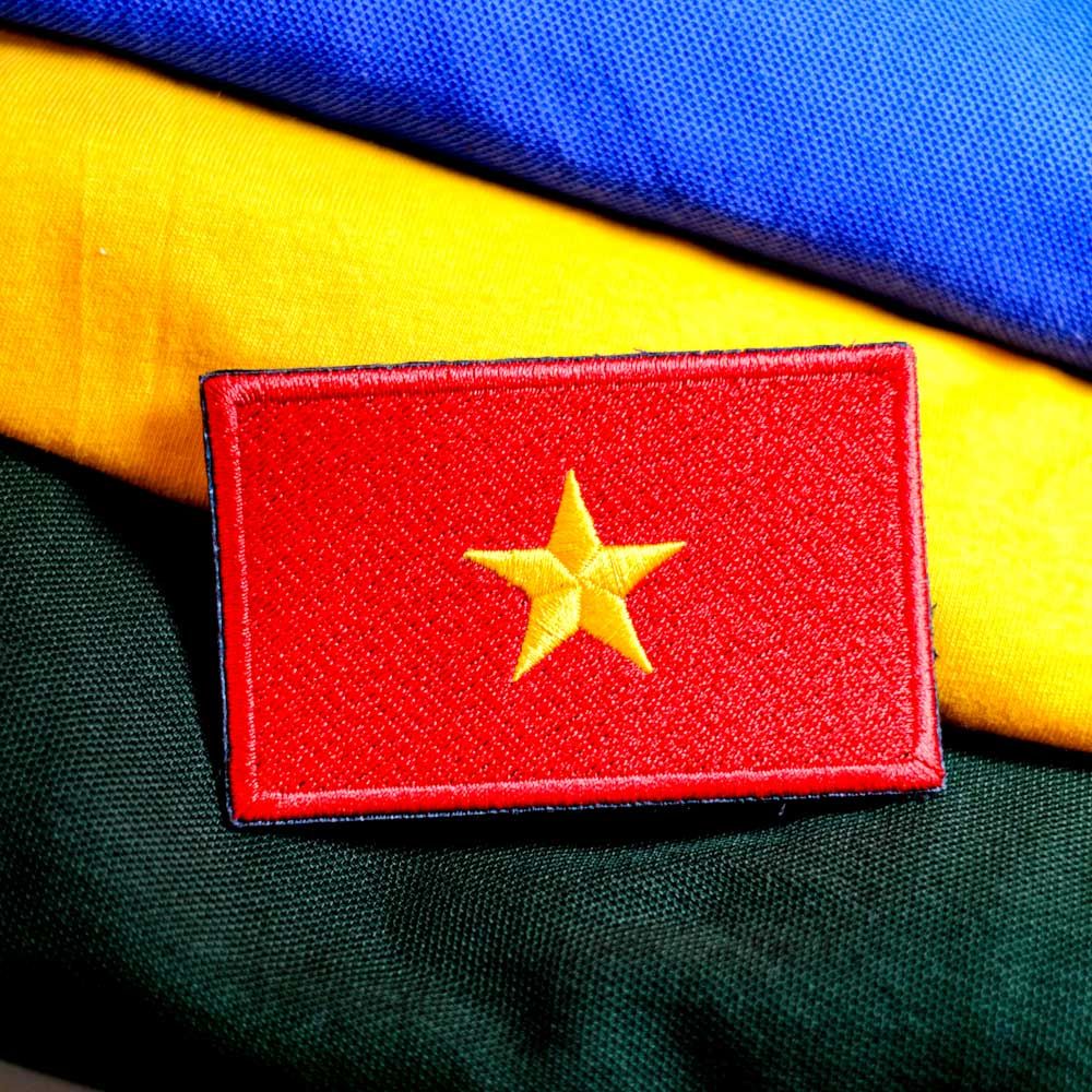 PATCH003 VIETNAM FLAG - Patch vải thêu ủi chuyển nhiệt – Sticker Factory