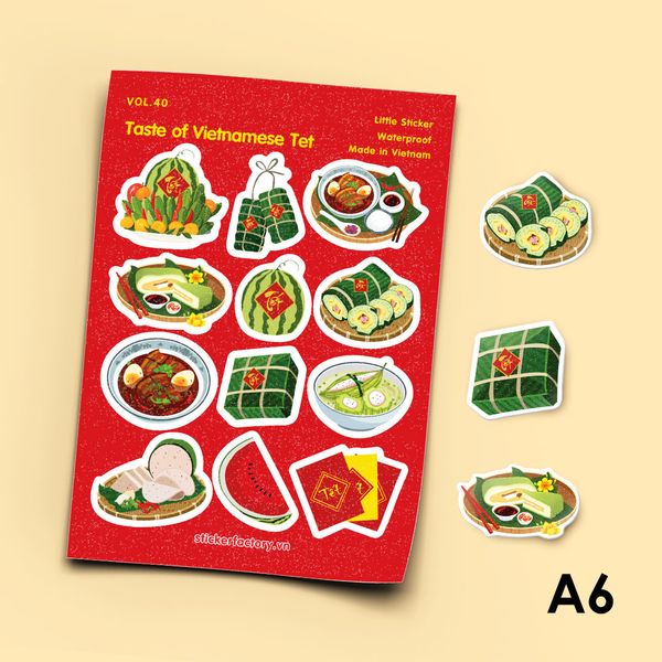 Vol.40 Taste of Vietnamese Tet - Little sticker sheet A6 – Sticker Factory