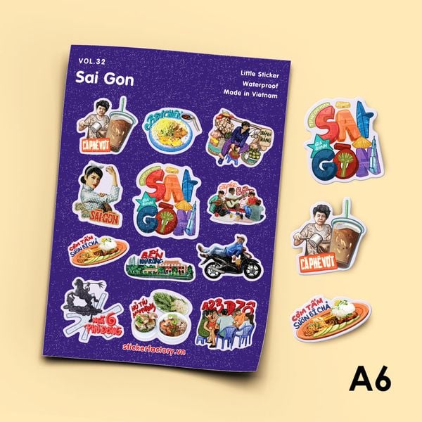Vol.32 Sai Gon - Little sticker sheet A6 – Sticker Factory