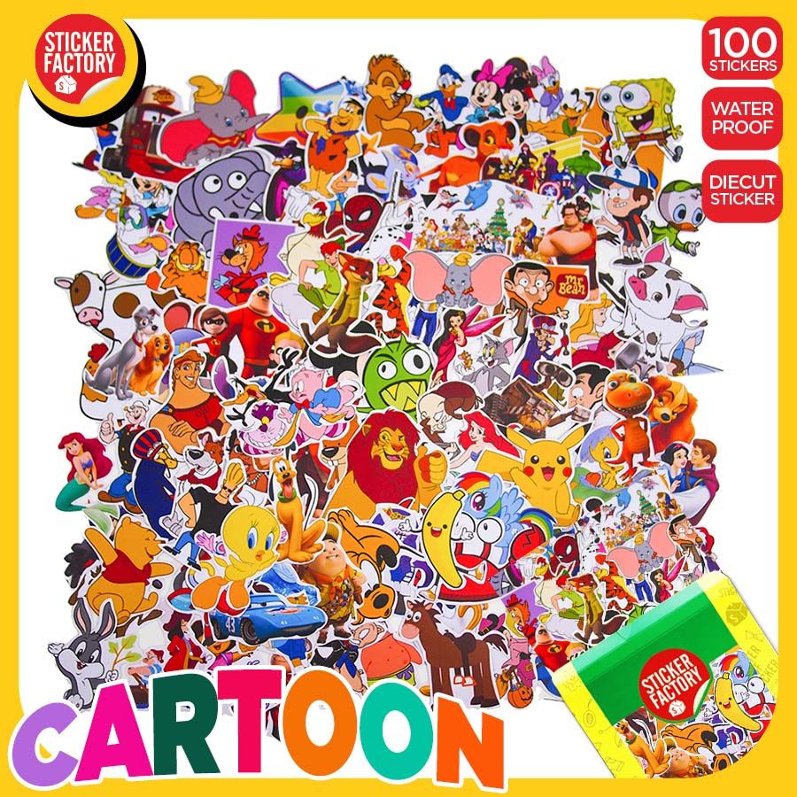 Set 100 Sticker hình dán - Cartoon – Sticker Factory