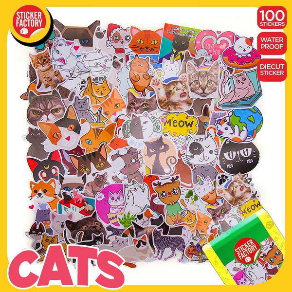 Set 100 sticker hình dán thú cưng - MÈO CATS – Sticker Factory