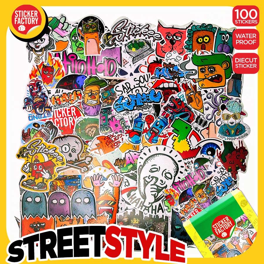 Set 100 Sticker hình dán - Streetstyle – Sticker Factory