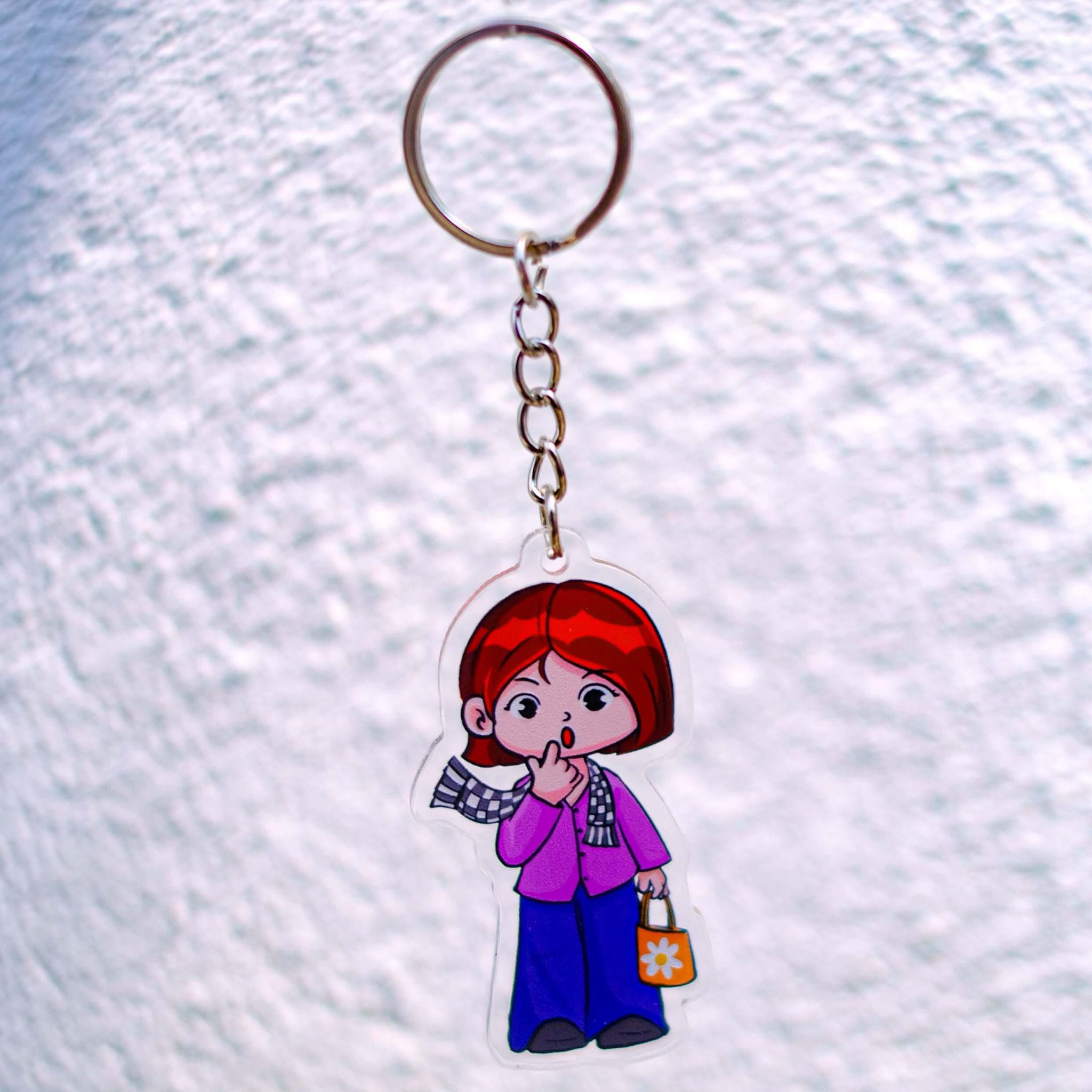 KC0008 Cô Gái Áo Bà Ba - Móc khóa Acrylic – Sticker Factory