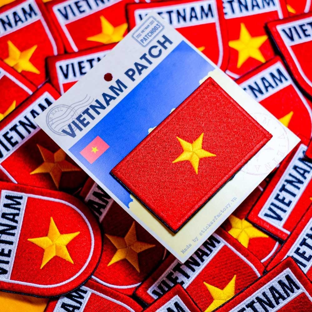 PATCH003 VIETNAM FLAG - Patch vải thêu ủi chuyển nhiệt – Sticker Factory