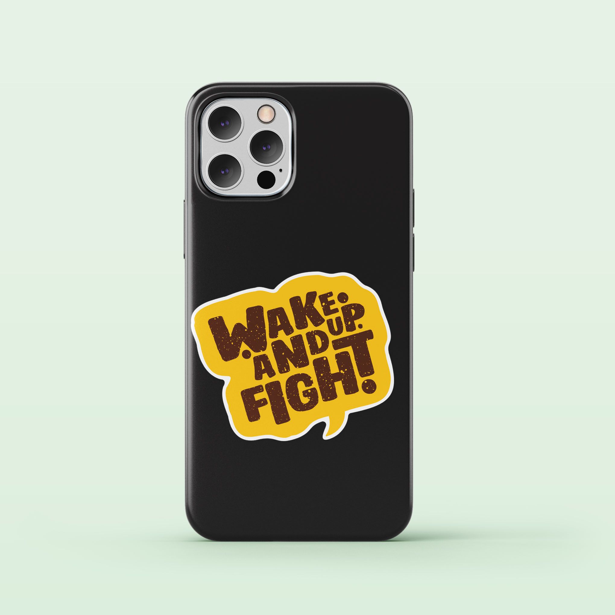 WAKE AND FIGHT 7cm - Sticker Die-cut hình dán cắt rời – Sticker Factory