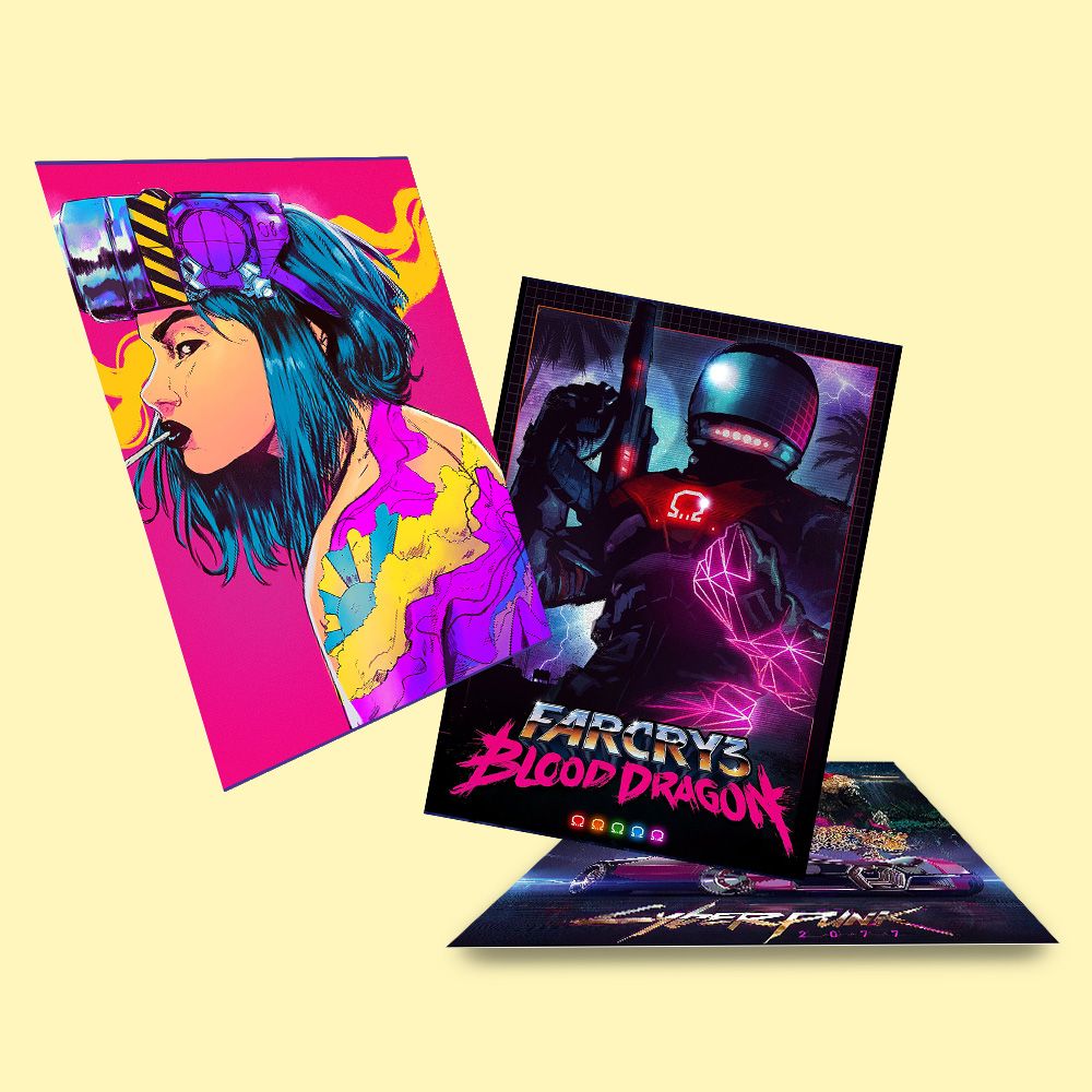 Cyberpunk - Set 50 tấm 22x30cm decal dán tường trang trí decor quán ...