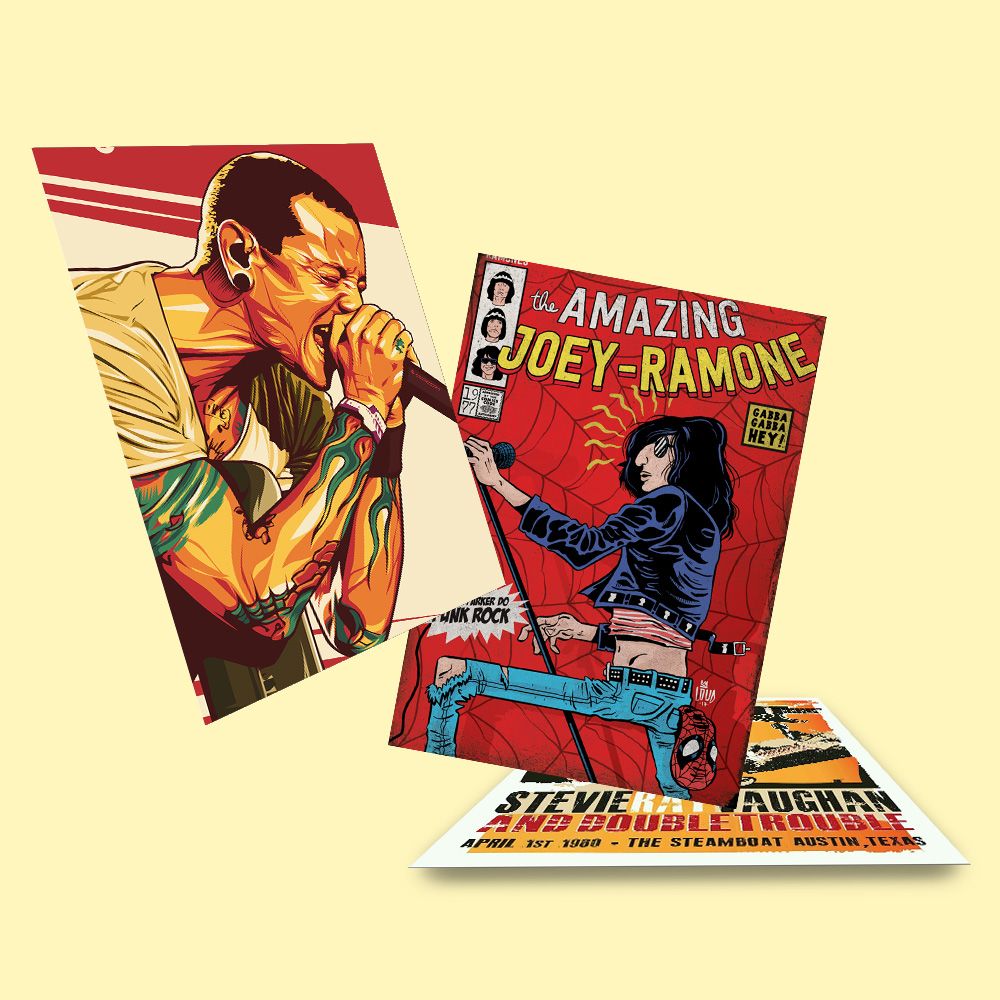 ROCK MUSIC - Set 50 tấm 22x30cm decal dán tường trang trí decor quán ...