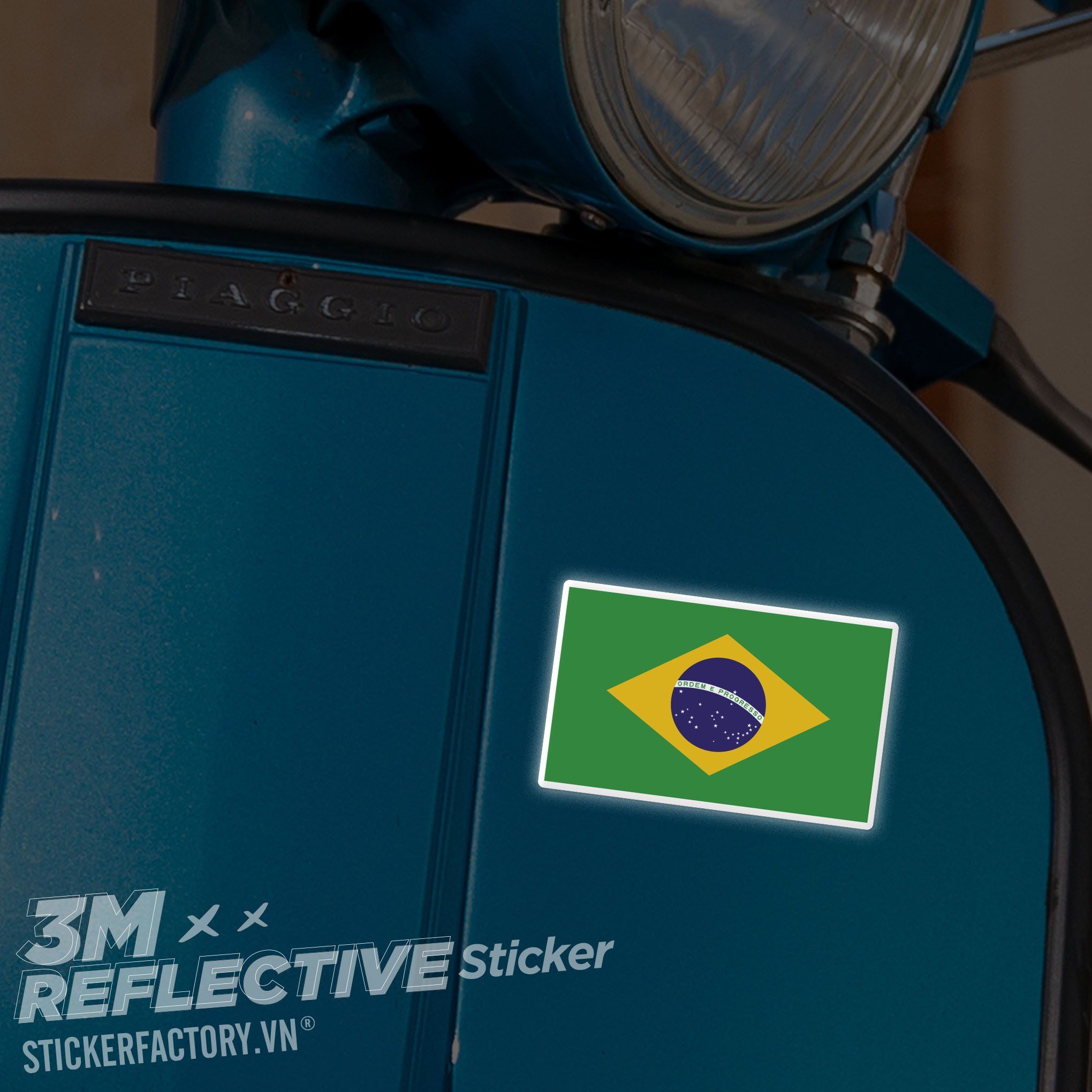 BRAZIL FLAG 3M - Reflective Sticker Die-cut – Sticker Factory