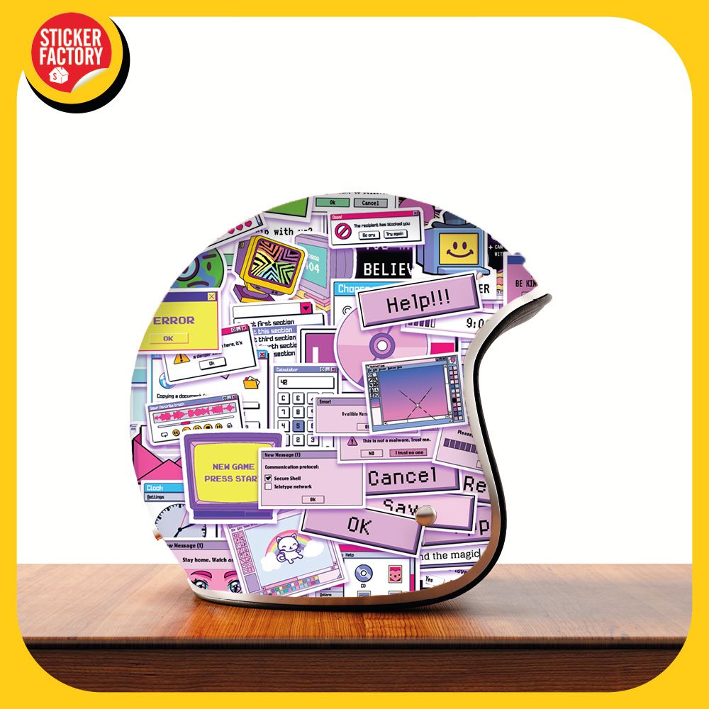 Retro Computer - Set 100 Sticker hình dán – Sticker Factory