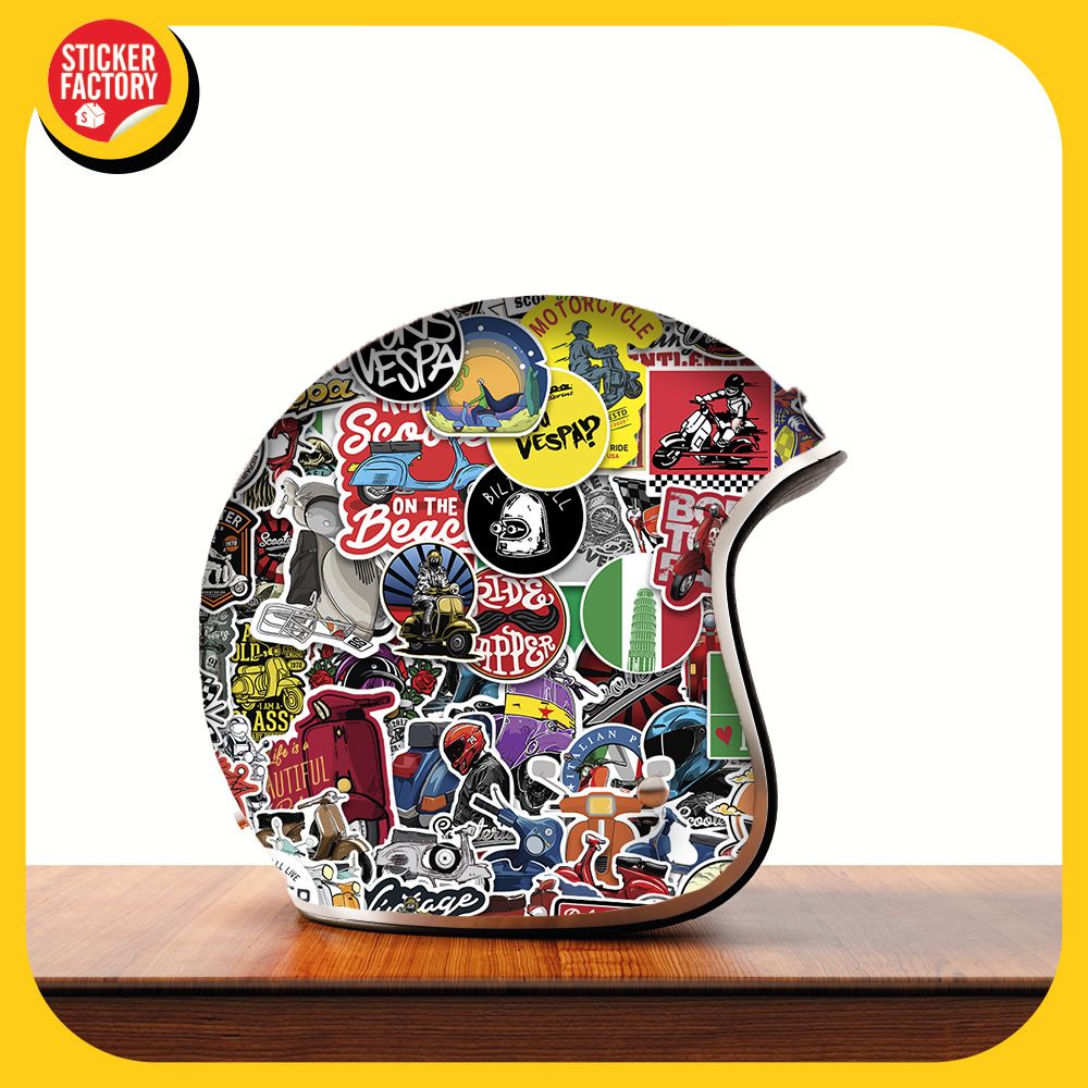 Vespa - Set 100 sticker hình dán – Sticker Factory