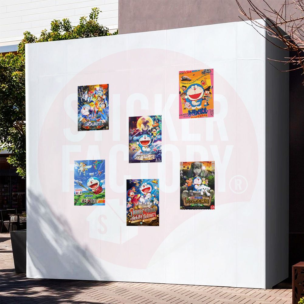 DORAEMON - Set 50 tấm 22x30cm decal dán tường trang trí decor quán nhà ...
