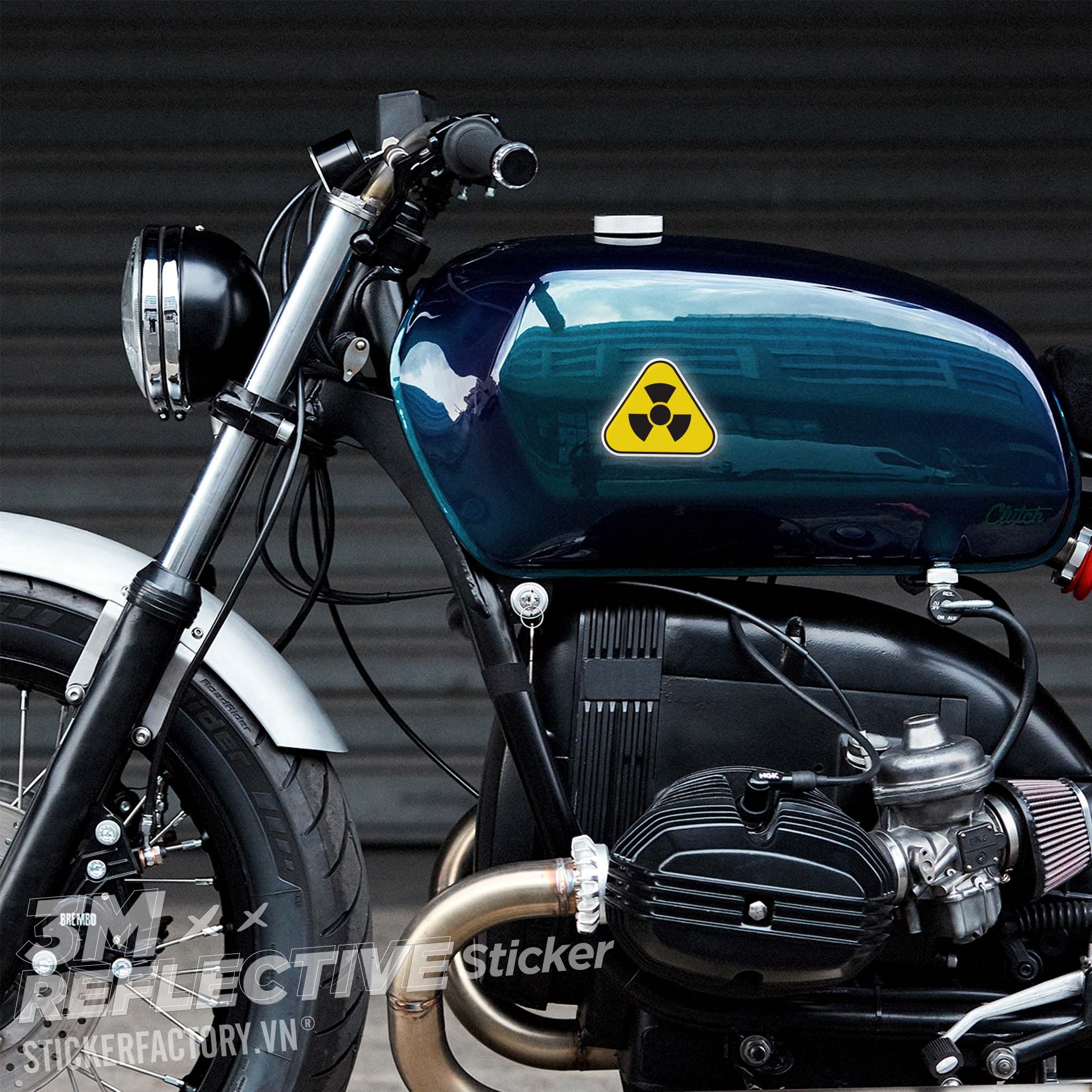 RADIATION HAZARD SIGN 3M - Reflective Sticker Die-cut – Sticker Factory