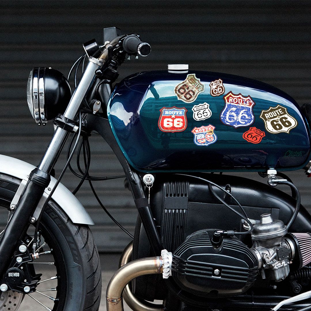 NO.12 Route 66 - Sticker Sheet A4 – Sticker Factory