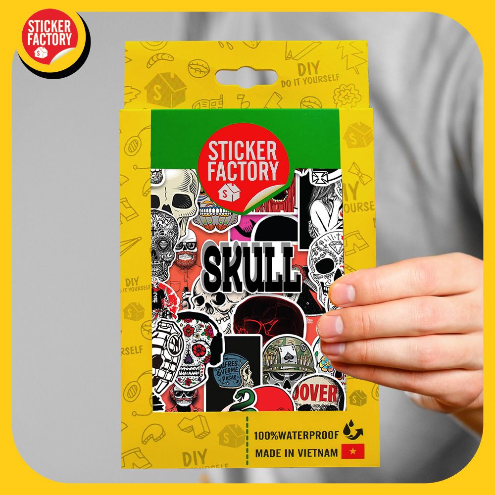 Set 100 Sticker hình dán - Skull – Sticker Factory