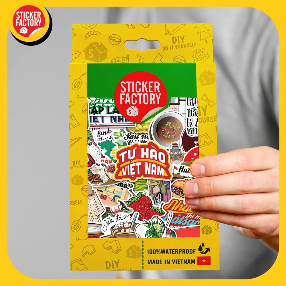 Set 100 Sticker hình dán Việt Nam - Điểm lên những tự hào – Sticker Factory